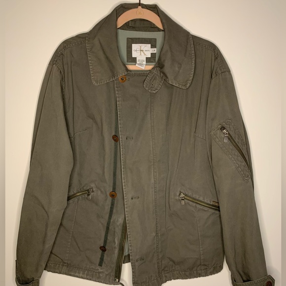 Calvin Klein Jeans | Jackets & Coats | Vintage Calvin Klein Jeans Green ...